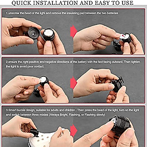 Headlights for Shoes,2Pcs Croc Headlights for Croc,Croc Lights LED Clip On for Clogs IPX6 Waterproof, Shoes Lights Charms for Dog Walking,Handy Camping,Croc Charms Suitable for Adults Kids (Black)