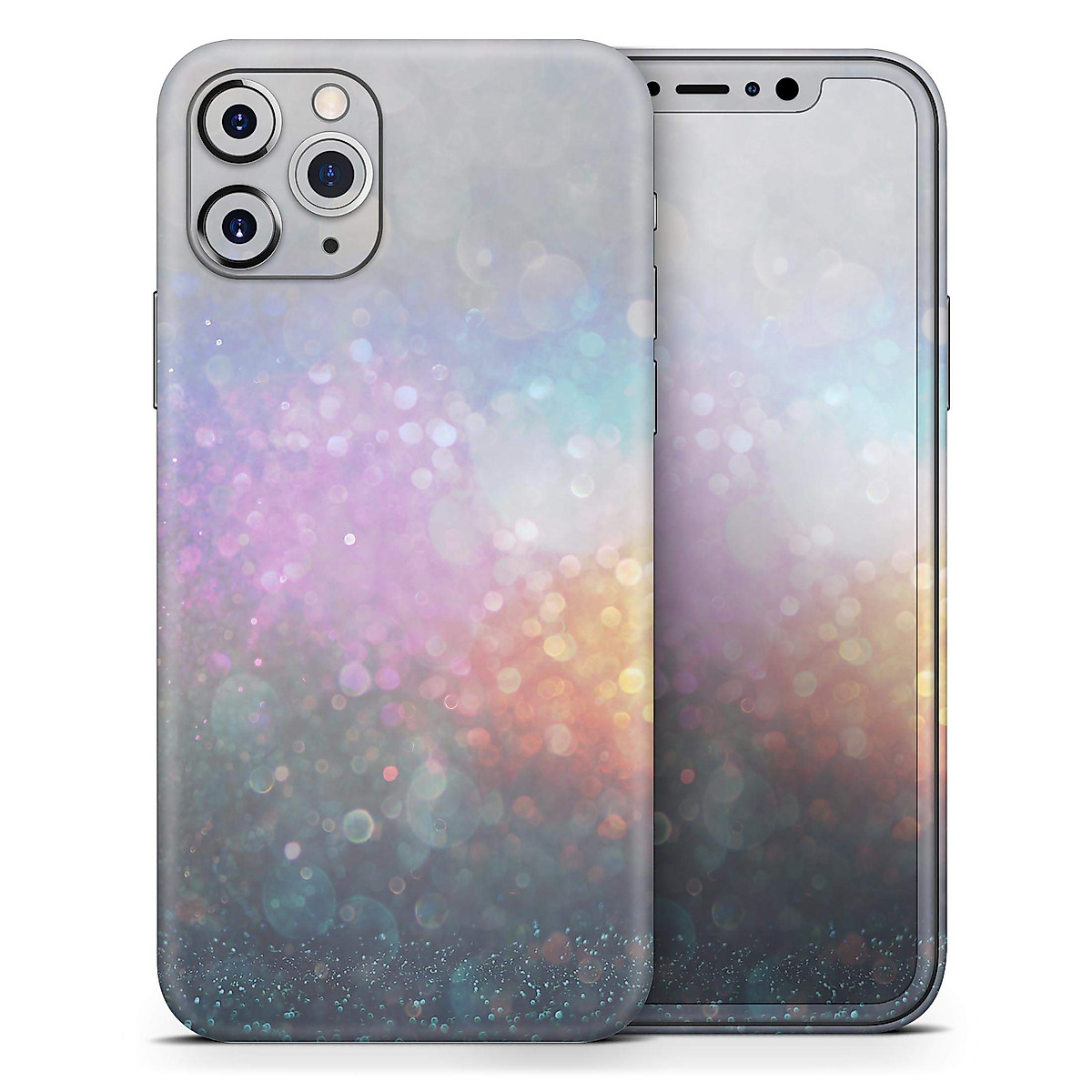 Design Skinz Tie Dye Unfocused Glowing Orbs of Light - DesignSkinz Protective Vinyl Decal Wrap Skin Cover Compatible with The Apple iPhone XR (Full-Body, Screen Trim & Back Glass Skin)