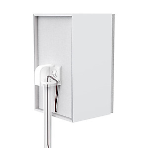 AVF Steel Speaker Floor Stands with Adjustable Height in White (Set of 2)