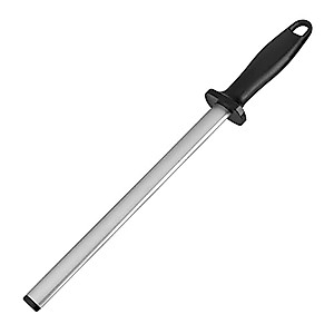 10 InchKnife Sharpener Rod, Professional Knife Sharpening Steel Honing Steel Tool for Home Hotel Restaurant Kitchen