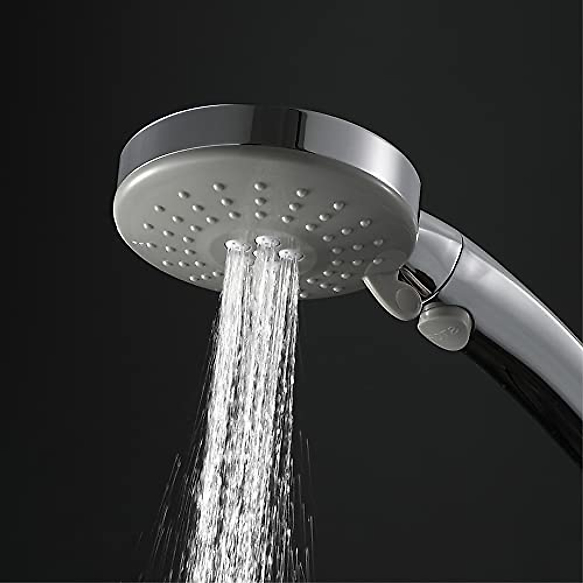 Deliao Elderly Handheld Shower Head Designed For Disabled Pregnant Woman Gravidas With 79-Inch Hose Suciton Cup Holder Bracket Home Care Control Button Convenient Push Button Chrome