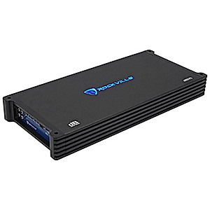 Rockville dB16 8000 Watt Peak/2000w RMS Mono 2 Ohm Amplifier Car Audio Amp, Black 15.1 Pounds