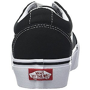Vans Women's Ward Platform Low-Top Sneakers, Black ((Canvas) Black/White 187), 7.5