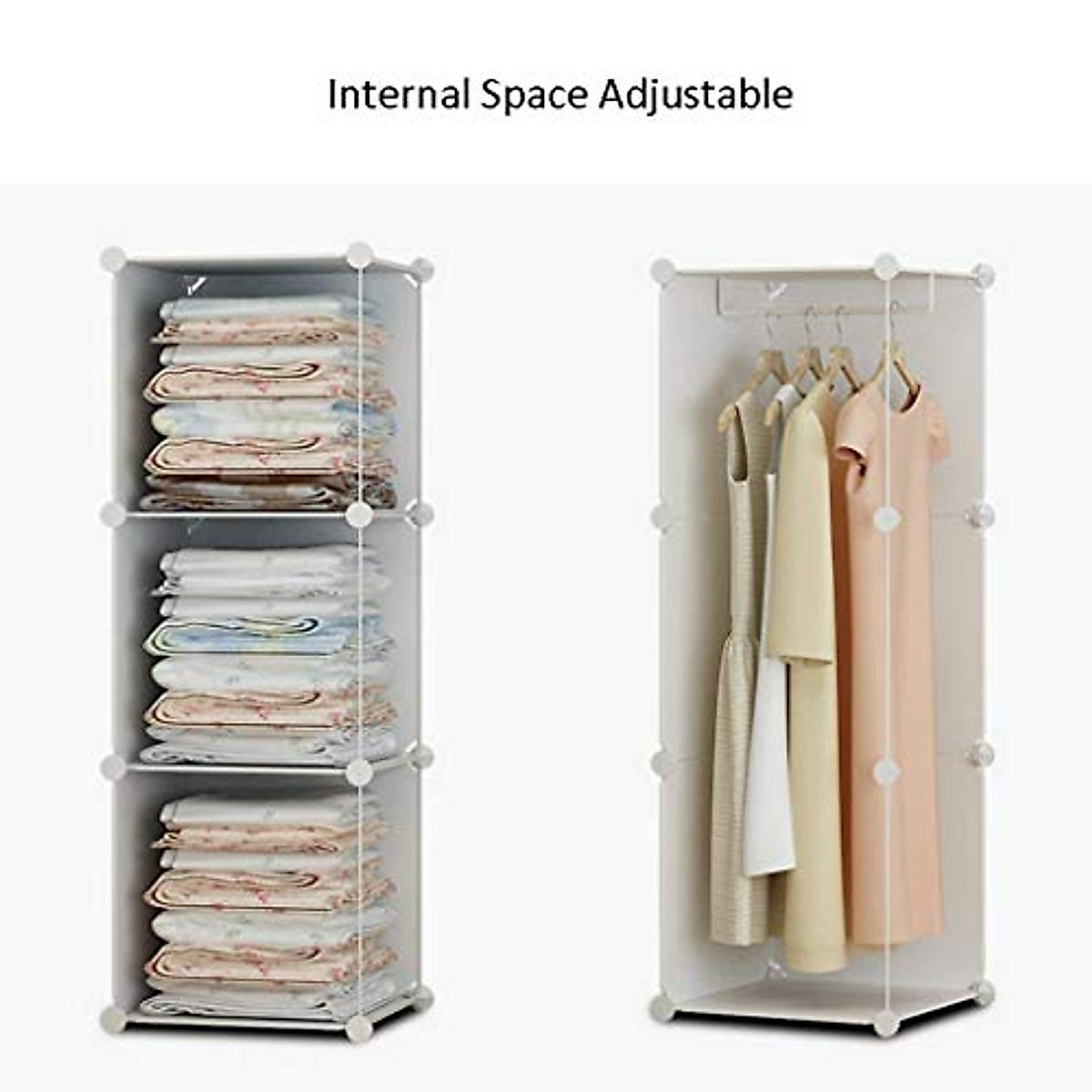 TBGFPO Armoire Wardrobe Closet Portable Closet Closets for Bedroom Clothes Closet Storage Closet Hanging Clothes Organizer with Doors, Sturdy & Durable
