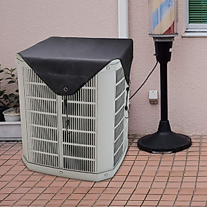 Coitak Air Conditioner Cover for Outside Units, Winter AC Defender, Heavy Duty Top Air Conditioner Cover (28 x 28 inch)
