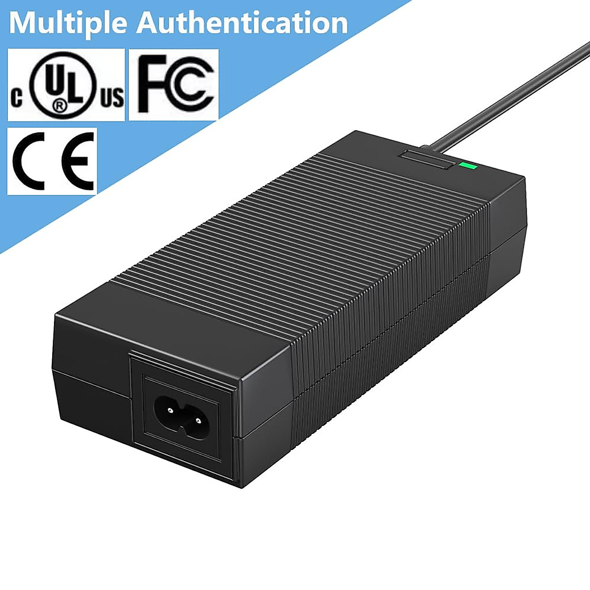 Qoovi 42V 2A Power Adapter with PowerFast 3-Prong Inline Connecter for 36V Sports Mod,Pocket Mod,and Dirt Quad Lithium Battery,Universal Electric Scooter Power Supply