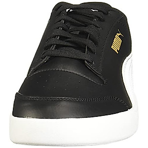 PUMA Mens Shuffle Sneaker, PUMA Mens Black-PUMA Mens White-PUMA Mens Team Gold, 10.5