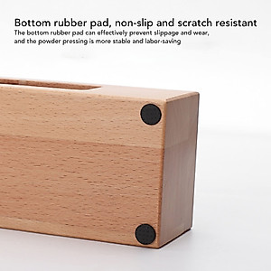 Coffee Tamper Holder, Wooden Non Slip Coffee Tamping Espresso Station for Cafe Home(L)