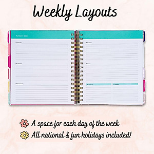 2023 Organized Chaos, 18 Month Large Daily Planners/Calendars: Votum Planners with Monthly, Weekly and Daily Views - Personal Planner Notebook for Work or Home (January 2023 - June 2024)