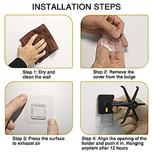 2 Pcs Rotating Folding Hook, 360° Cabinet Hooks, Self-Adhesive 180° Vertical Flip Hook for Home Kitchen Bathroom etc, No Drilling Hanger Hook, Save Space