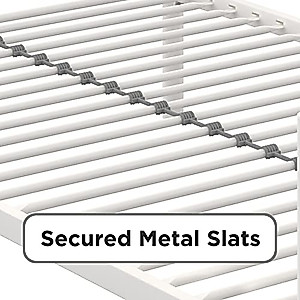 DHP Triple Metal Bunk Bed Frame, White, Twin