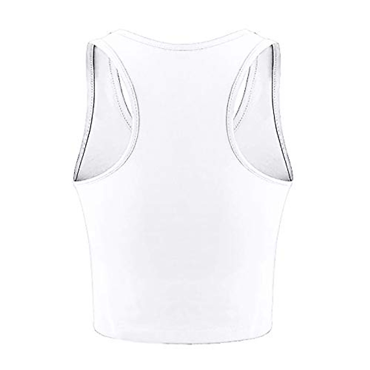 wodceeke 4 Pieces Basic Crop Tank Tops Sleeveless Racerback Crop Sport Top for Women Solid color yoga vest T-shirt (F Set, XXL)