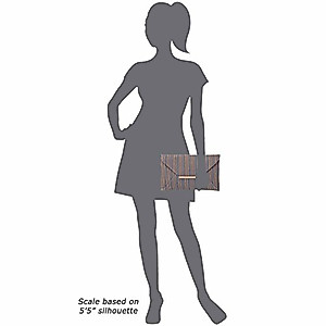 Striped Cork Envelope Casual Clutch, Red