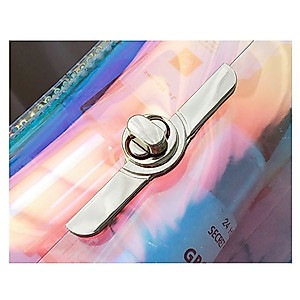 Holographic Message Bags Women's Clear Chain Shoulder Bag Cross Body Bag