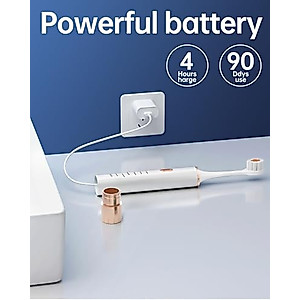 Aneebart Sonic Electric Toothbrush 2 Pack，Electric Toothbrush for Adults，Travel Electric Toothbrush Includes 12 Brush Heads，IPx8 Waterproof （Black & White ）