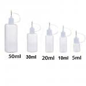 Needle Tip Glue Bottles, Empty Dropper Plastic Bottles Needle Tip Squeezable Liquid Bottle, Refillable Squeeze Tip Applicator(50ml)