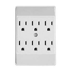 Eaton 1146W-SP 15-Amp 125-Volts Six Outlet Tap Duplex Receptacle, White