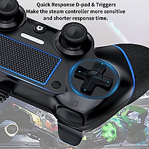 DIANVEN for PS4 Controller Wired for Playstation 4/Pro/Slim and PC Windows 10/8/7 with Double Vibration and Motion Motors for PS4 Wired Controller, Professional USB Controller for PS4 Remote
