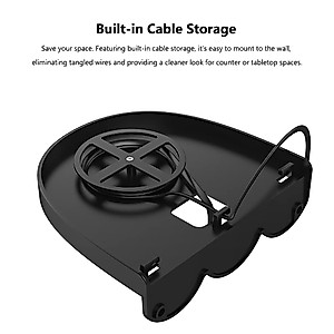 sikiwind Wall-mounted Speaker Holder Bracket Cable Management Round Sound Box Stand Space Saving Prevent Falling Home Decoration for Amazon Echo Pop