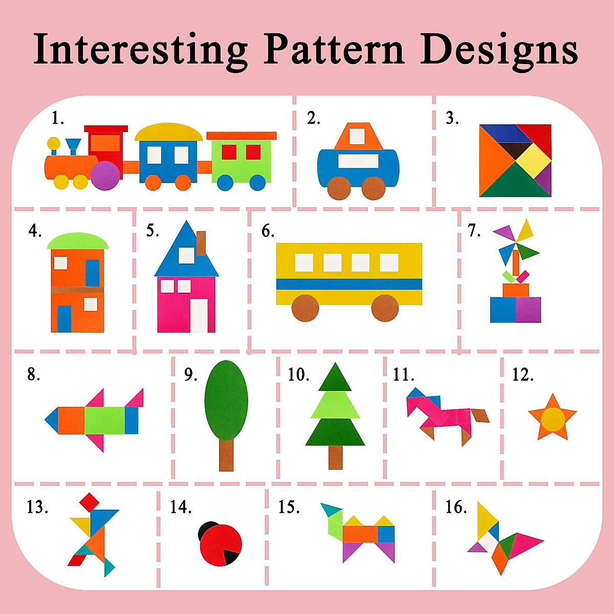 Craftstory 144 Pcs Shapes Felt-Board for Toddlers, Preschool Classroom Must Haves Learning Activities Tangram Toys Teacher Aide 3.5 Ft Large Wall Hang Sensory Activities Kit