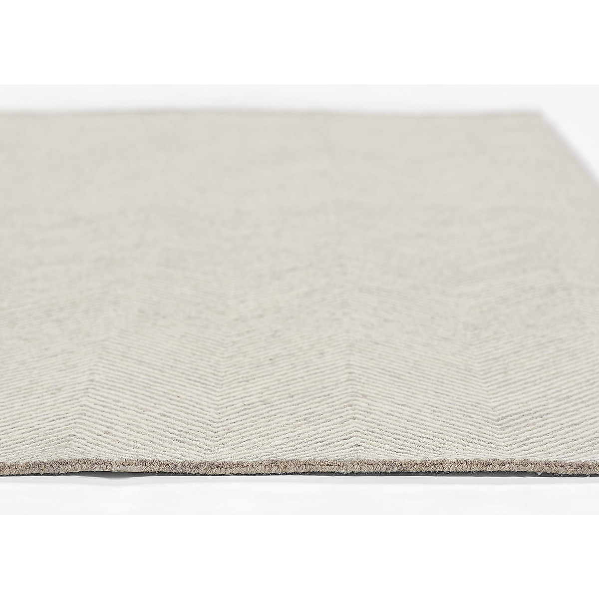 Momeni Charles Wool Hand Tufted Contemporary Indoor Area Rug, Taupe, 5' X 8'