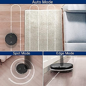 Huije Auto Self Charging Robot Vacuum Cleaner, 2000Pa Super Thin Robotic Vacuum,120Mins Max,Tangle Free,Quiet Cleaning Robot Vacuum for Pet Hairs,Dust,Hardwood Floors & Carpets