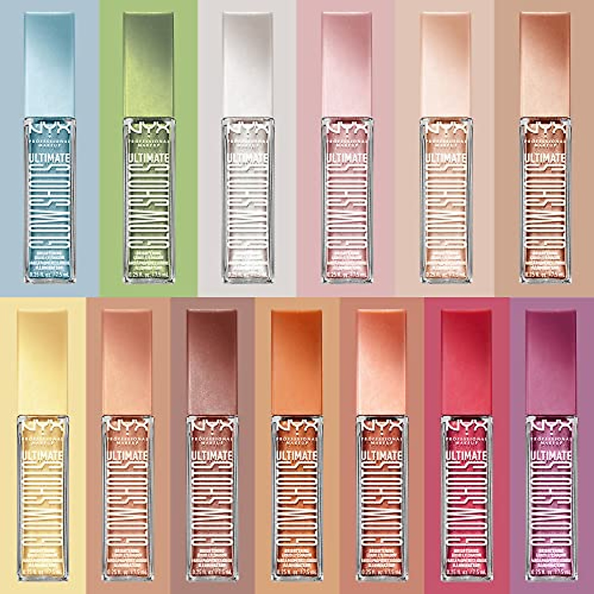 NYX PROFESSIONAL MAKEUP Ultimate Glow Shots, Liquid Eyeshadow, Long-Lasting Shimmer Eye Shadow with Vitamin C - Golden Goji