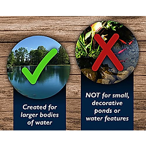 Sapphire Blue Lake & Pond Colorant - 1 Gallon - Deep Dark Blue Color Treats up to 1 Acre - Combination of Crystal Blue & Blackout Pond Dye- Environmentally Friendly Pond Dye