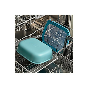 Mepal Cirqula Multi Bowl Rectangular 3000 ml Nordic Denim-Food Storage Box-Stackable-Dishwasher Safe