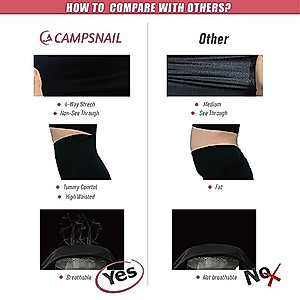 CAMPSNAIL Women High Waisted Leggings - Soft Tummy Control Slimming Yoga Pants for Workout Athletic Running Reg & Plus Size