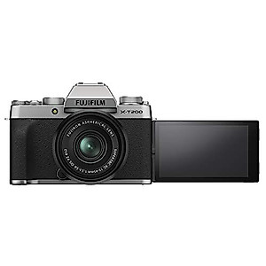 Fujifilm X-T200 Mirrorless Digital Camera w/XC15-45mm Kit - Silver