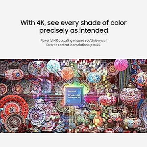 SAMSUNG 65-Inch Class Crystal UHD 4K BEC-H Series HDR Pro TV w/ 3D Surround Sound, PurColor, Contrast Enhancer, Use for Digital Signage Displays, Commercial TV, Alexa Built-In (LH65BECHLG, 2023 Model)