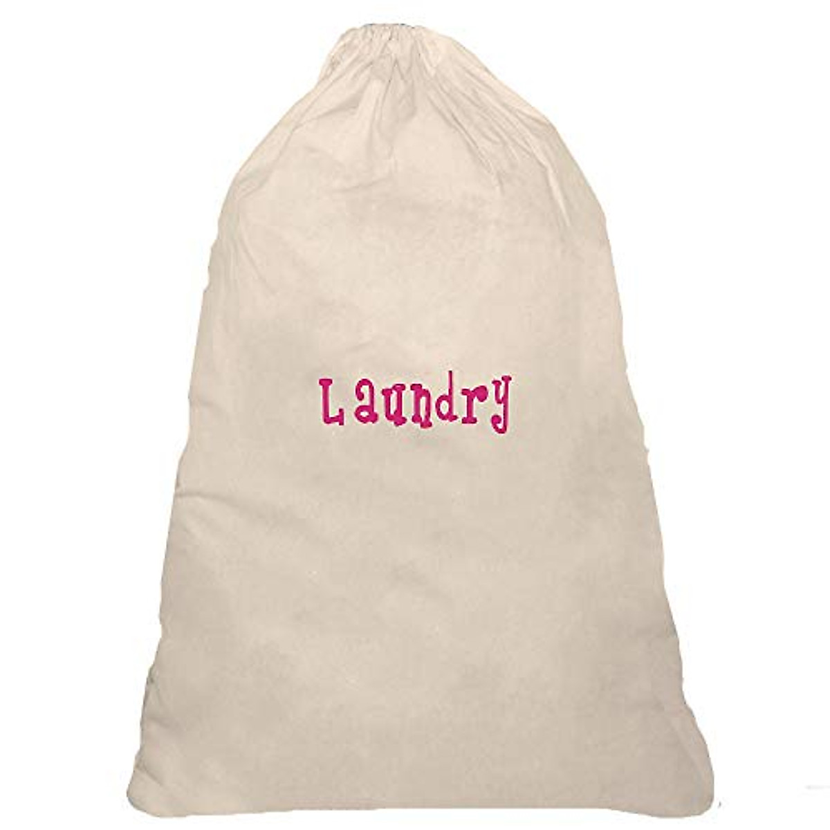 Personalized Drawstring Laundry Bag with Monogram