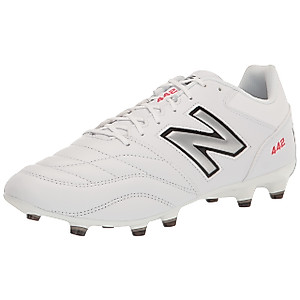 New Balance Men's 442 V2 Team FG Soccer Shoe, White/Black, 7 Wide