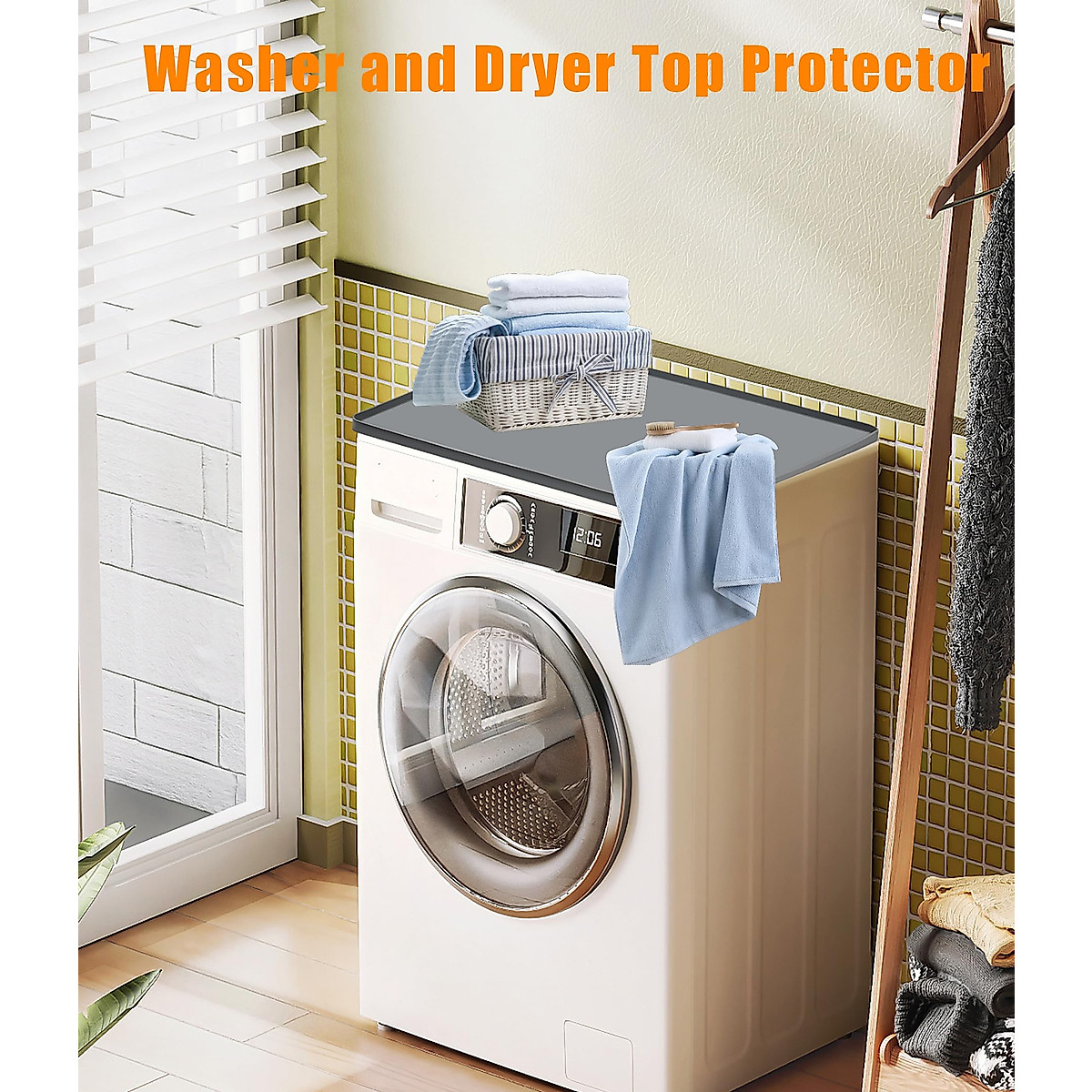 Mini Fridge Mat, 24''x24'' X0.8'' Mini Fridge Drip Trays Mat for Carpet Floor, Under Refrigerator Mat AC Conditioner Drip Pan, Silicone Mat for Refrigerators, Washing Machines, Dryers, Wine Coolers