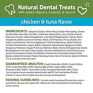 Whimzees Wellness Natural Cat Dental Treats, Chicken & Tuna Flavor, 4.5 Ounce