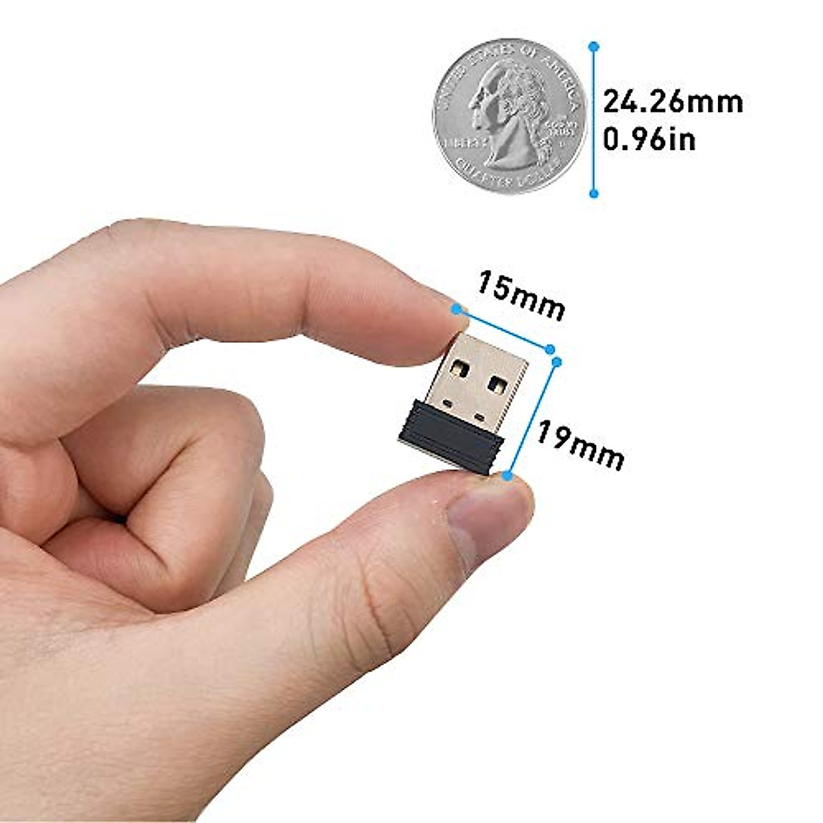 USB ANT+ Stick Dongle Adapter Wireless Receiver for Zwift, TheSufferfest, TrainerRoad, Rouvy to Upgrade Bike Trainer U1