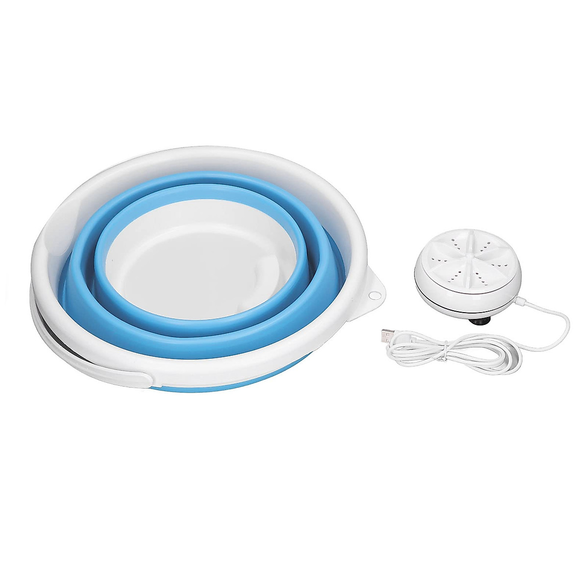 Germerse Portable Turbine Washing Machine, USB Power Supply Portable Washing Machine Laundry Machine Low Wear for Travel