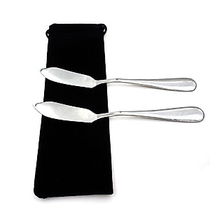 ERCRYSTO Stainless Steel Butter Knife, Set of 2, Butter Spreader, Breakfast Spreads,Cheese and Condiments