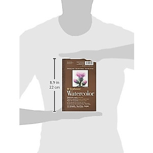 Strathmore (298-103 400 Series Watercolor Pad, 5.5"x8.5", 12 Sheets , White