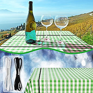 Riakrum Table Bungees Tablecloth Strap Band Tablecloth Bungee Cord to Hold Down Table Cloth for Outdoor Tables Kitchen Tables Picnic Camping Wedding Party (4 Pcs,Normal Size)