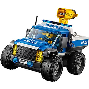 City Mountain Dirt Road Pursuit Police Building Set, Police 4x4 Toy Car & Buggy, Police Toys for Kids