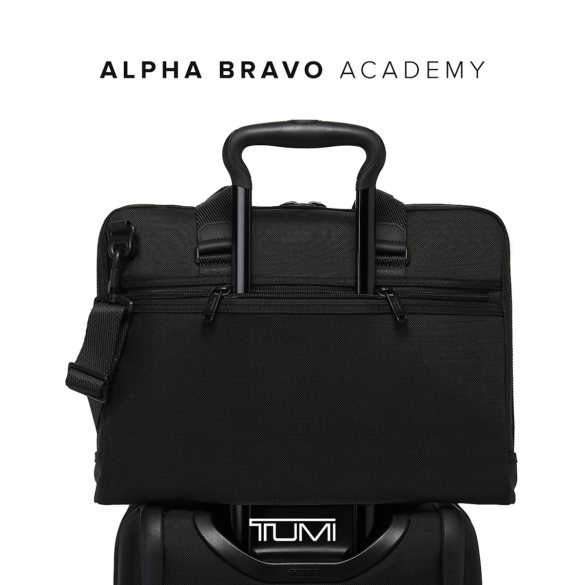 TUMI Men's Academy Briefcase, Black, One Size