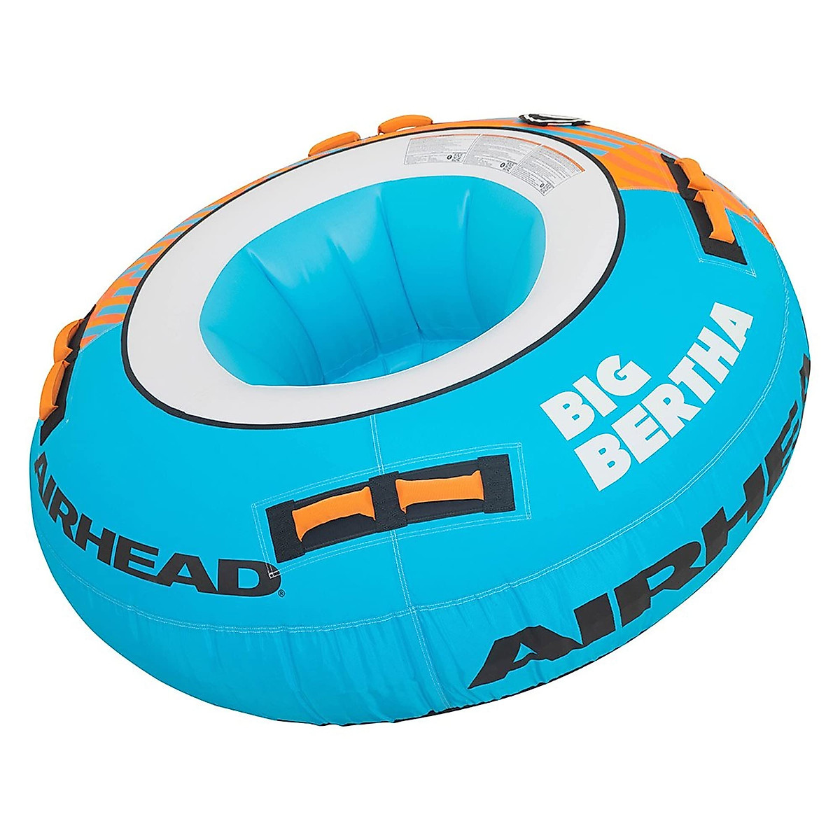AIRHEAD Big Bertha, 1-4 Rider Towable Tube for Boating