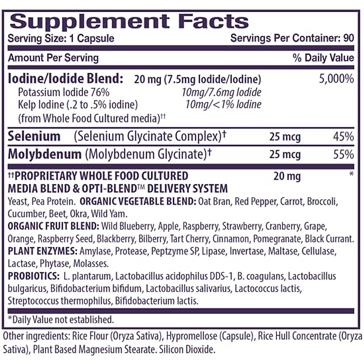 Dr. Brimhall Opti-Nutrient Opti-Iodine 90 Capsules (45 Servings). Whole Food Iodine That Strengthens and Improves Endocrine Function.