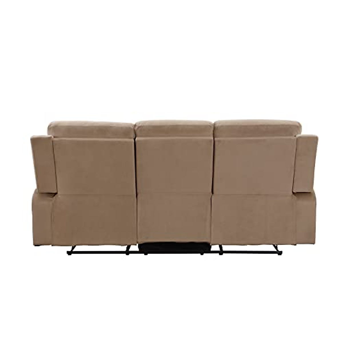 Blackjack Furniture Elton Microfiber Reclining Modern Living Room Sofa, Beige