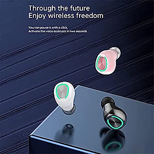 VINAU 1 Pc Wireless Bluetooth 5.3 Earphones Single Ear Stereo Sound in-Ear Earbuds with Mic Mini Handsfree Sport Headphone Compatible iOS & Android