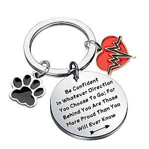 LQRI Vet Tech Keychain Veterinary Medicine Graduation Gifts New Veterinarian Gifts Be Confident in Whatever Direction You Choose to Go Keychain Vet Student Gift (Vet Tech)