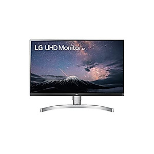 LG 27UL650-W Monitor 27" 4K UHD (3840 x 2160) IPS Display, VESA DisplayHDR 400, sRGB 99% Color Gamut, Radeon FreeSync, 3-Side Virtually Borderless Display- White
