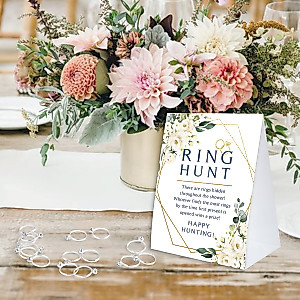 Bridal Shower Ring Game, Ring Hunt Bridal Shower Game 30 fake rings, bridal shower decorations, wedding games, bachelorette party games for guests - RH03